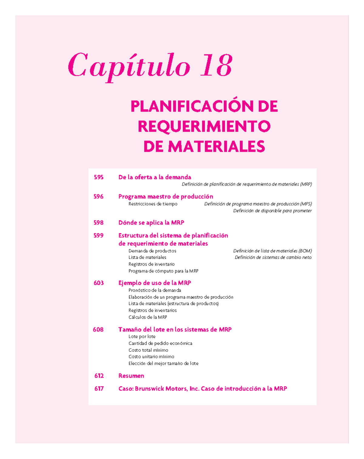 Título: Planificación de Requerimiento de Materiales (MRP) - Capítulo ...
