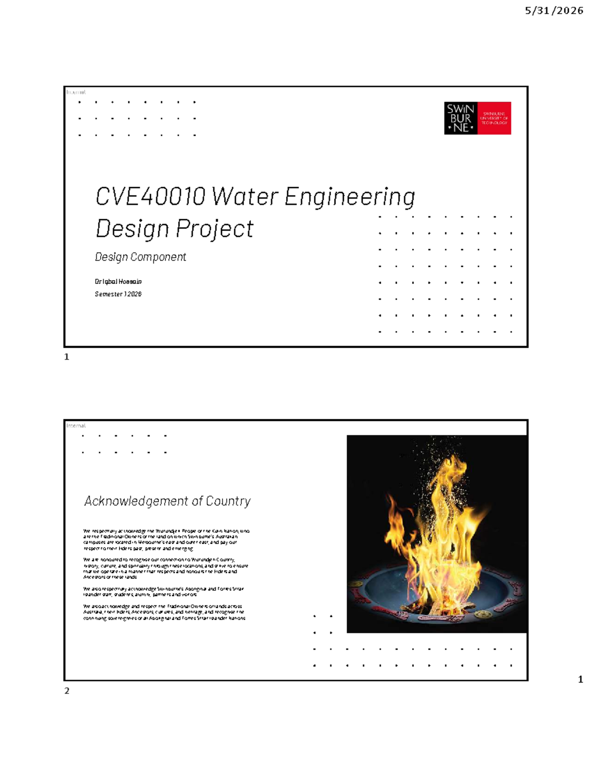 Week 12 CVE40010 2026 Water Supply System Design Project Report - Studocu
