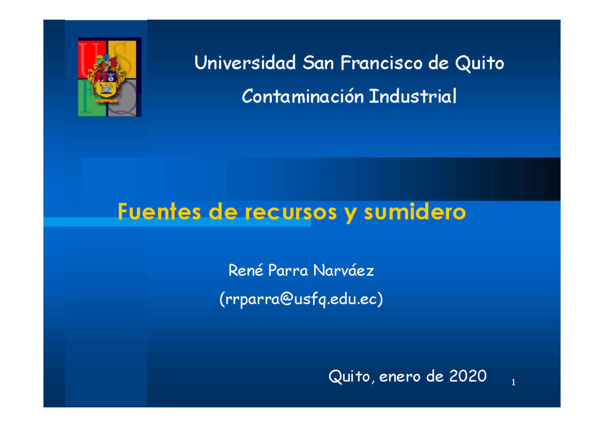 Contaminación Industrial: Fuentes y Sumidero - APUNTES - Studocu