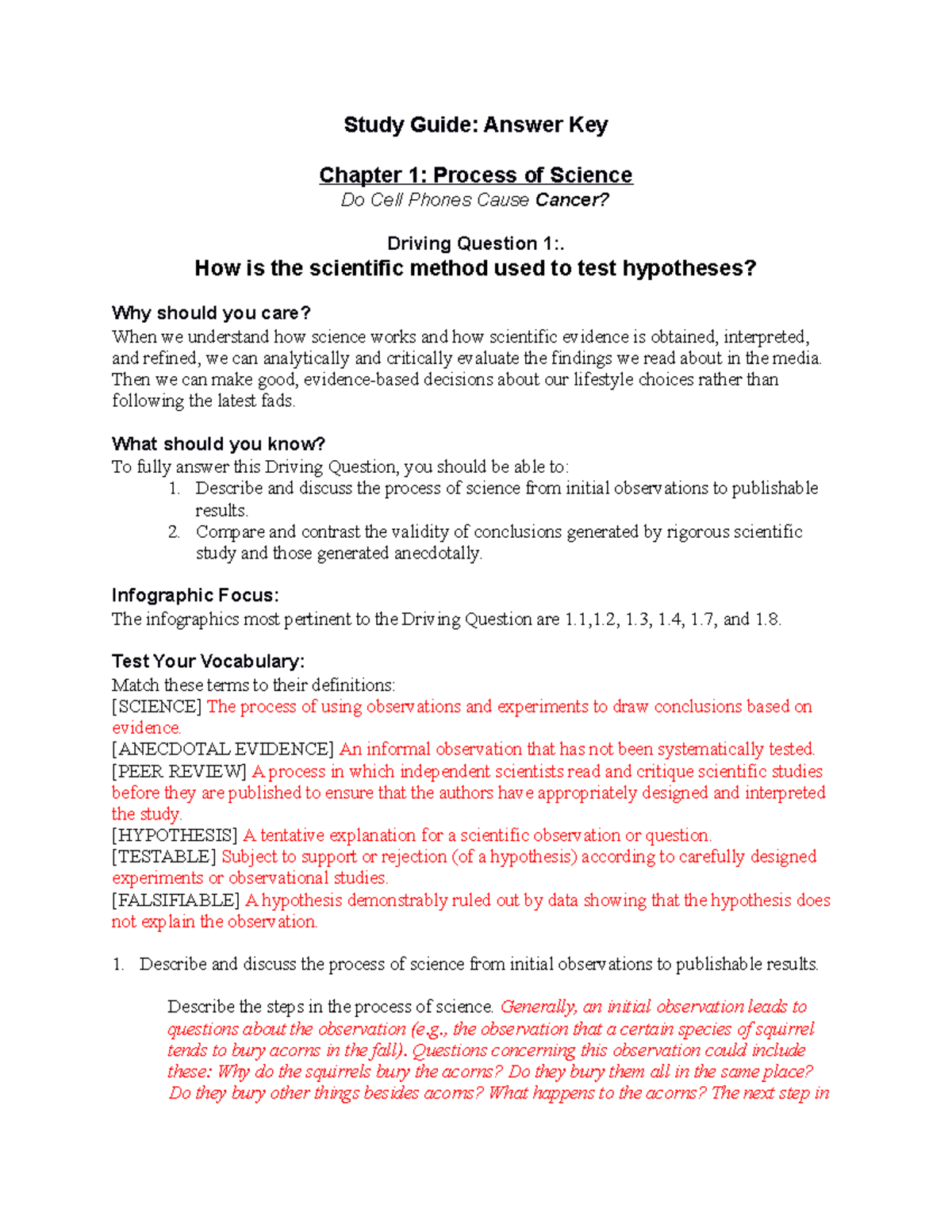 CH 1 BIO - Scientific Method & Experimental Design Study Guide - Studocu