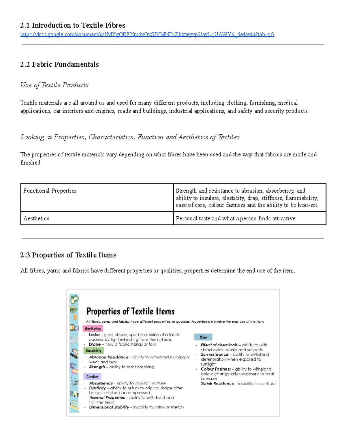 Textiles 101: Introduction to Fibres, Fabrics & Properties - Studocu