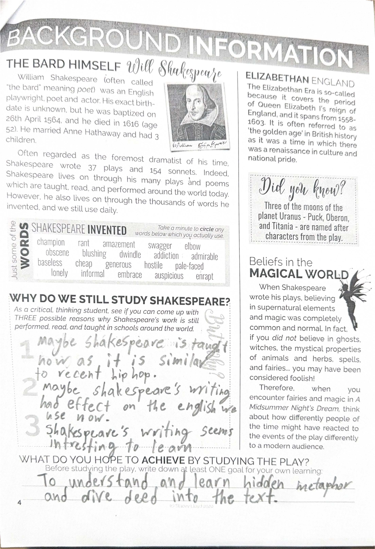Shakespeare's Influence: Background Info on the Elizabethan Era - Studocu