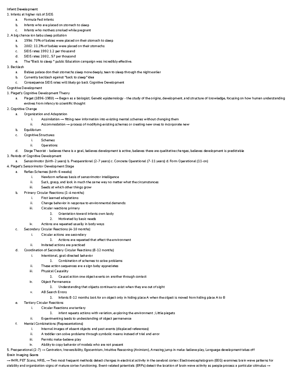 Infant Development Insights: SIDS, Cognitive Growth & Piaget's Theory ...