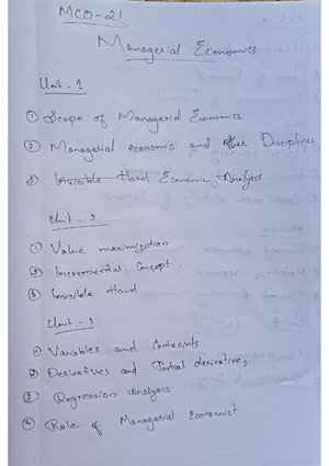 [Solved] Explain the optimization concept while choosing the best - Managerial Economics (MCO ...