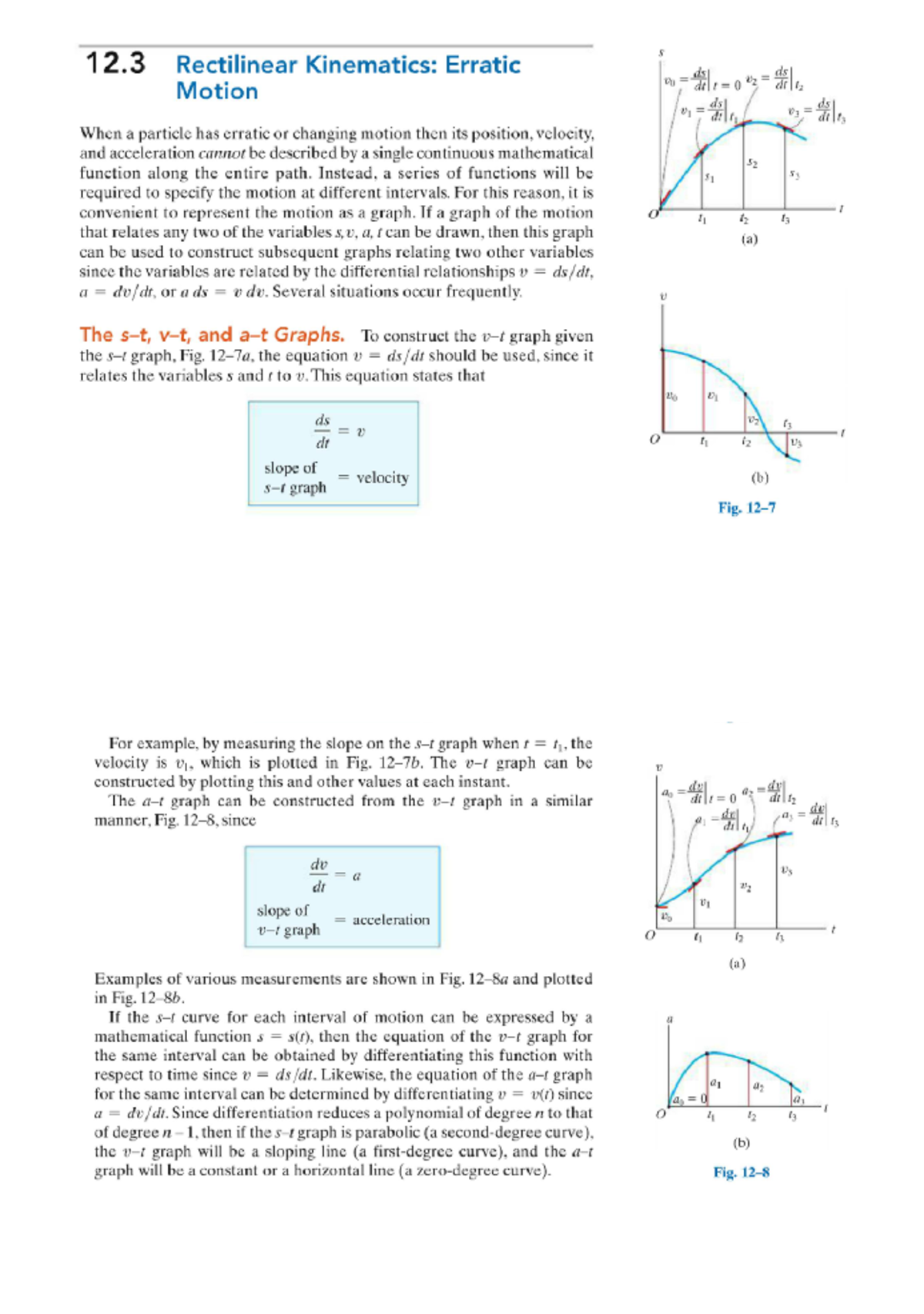 Motion curves dynamics of rigid bodies - 12 S Rectilinear Kinematics: Erratic Motion VO When a ...