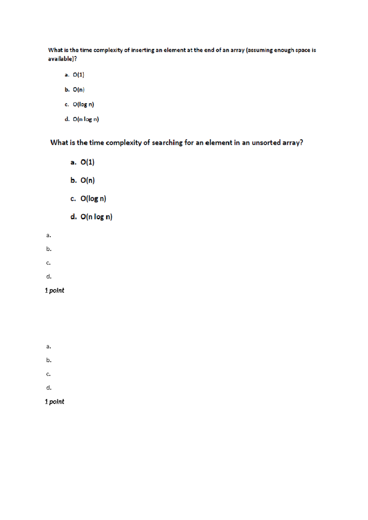 MCQs on Java Programming - Quiz Notes - Studocu