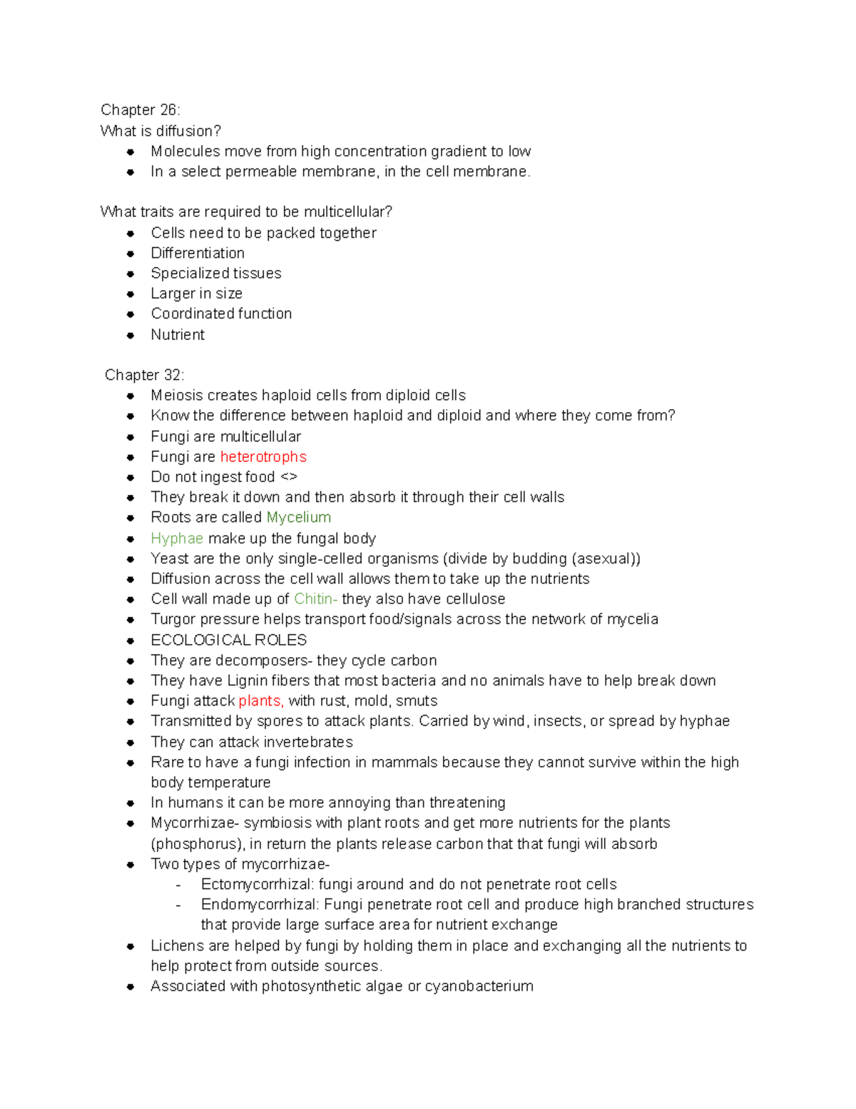 Plant Biology Overview: Xylem, Phloem, and Photosynthesis Processes (Chapters - Studocu