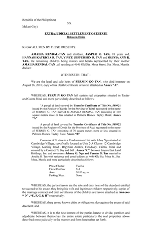 Affidavit of Discrepancy - Sample - Republic of the Philippines) City ...