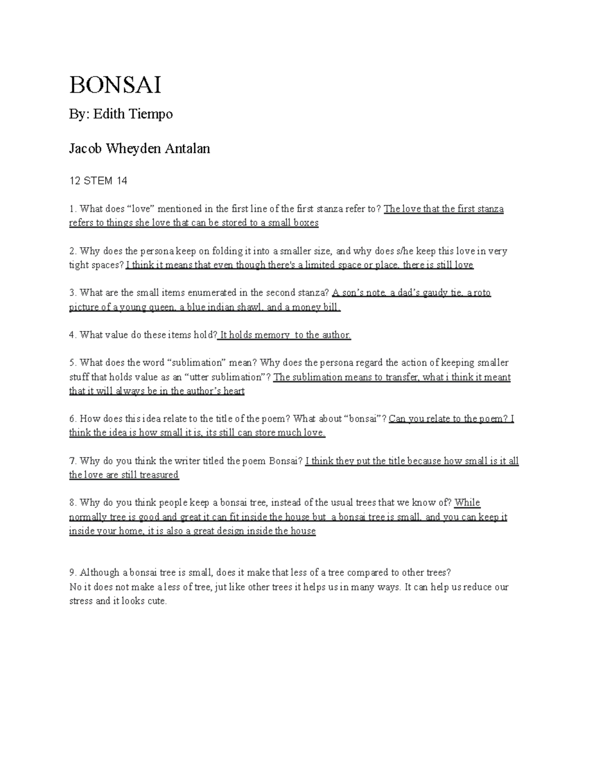 Edith Tiempo's 'Bonsai': Analysis & Reflection for 21st Lit 12 STEM 14 ...