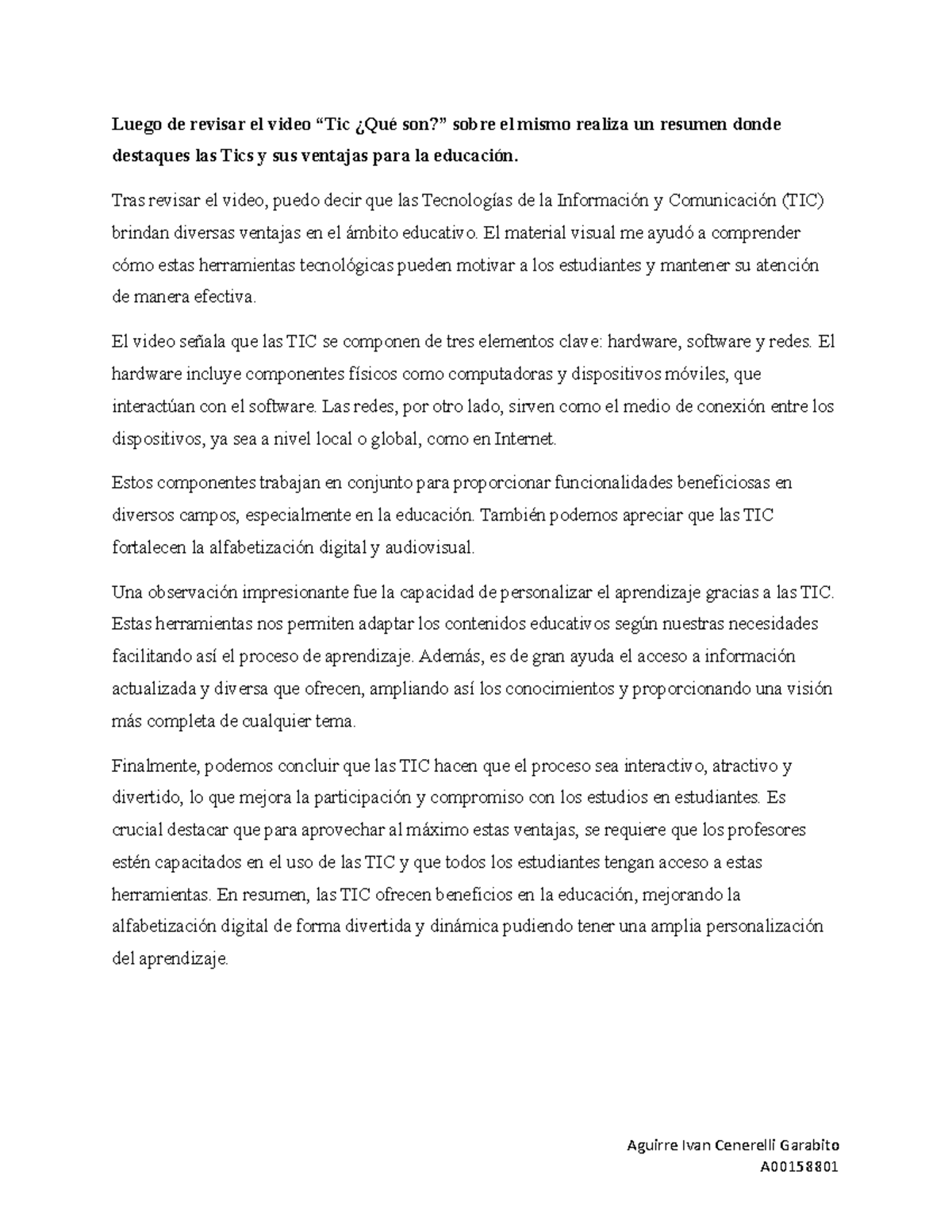 Ventajas uso de la Tecnología - Aguirre Ivan Cenerelli Garabito A001 ...