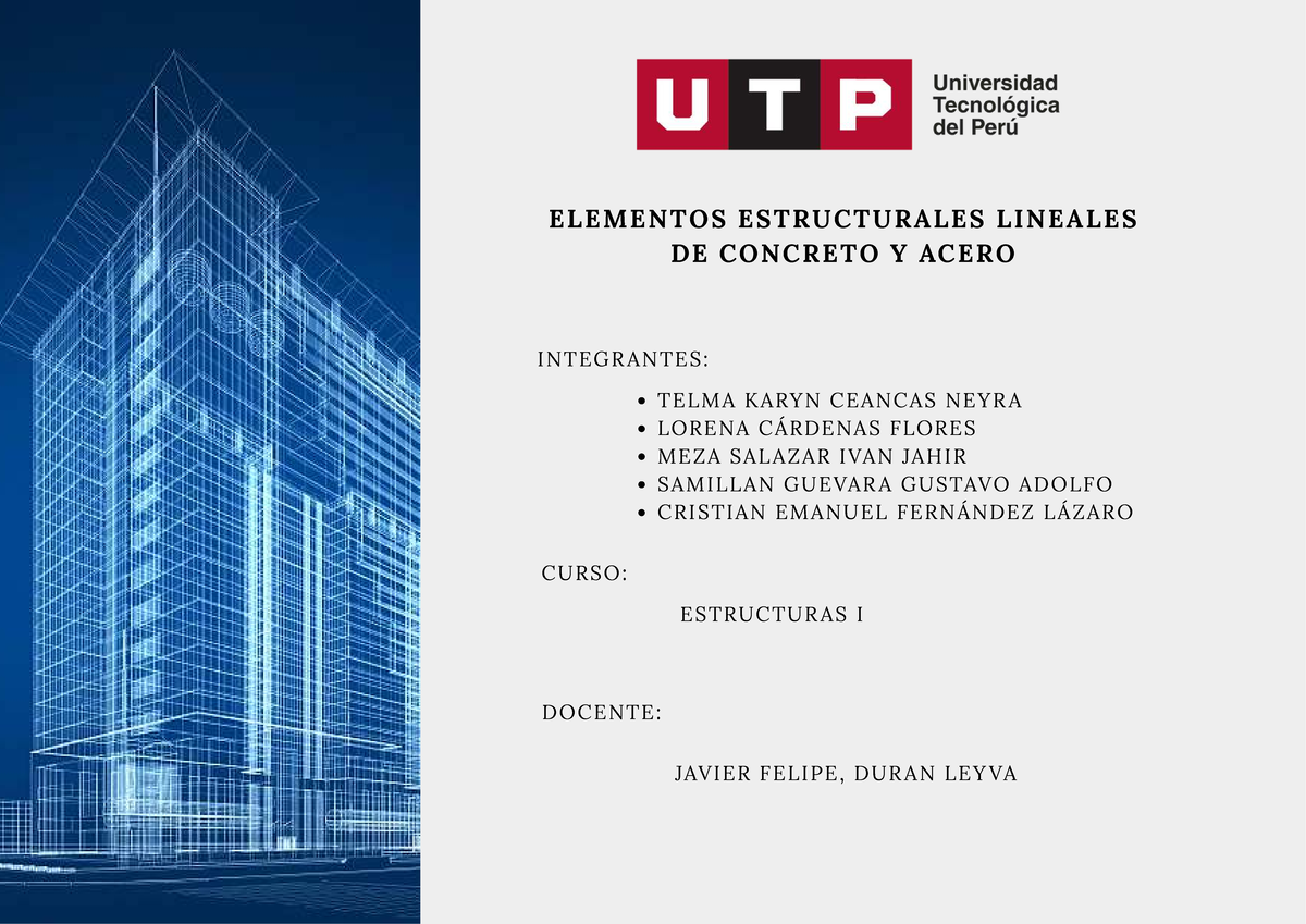 Elementos Estructurales Lineales de Concreto y Acero (ESTR I) - Studocu