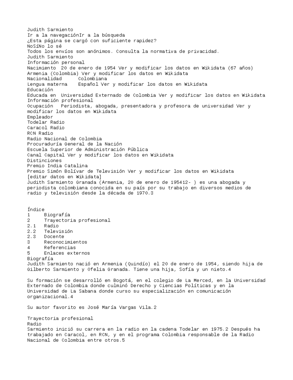 Judith Sarmiento - HISTORIA - Valores en lo personal - UNID - Studocu