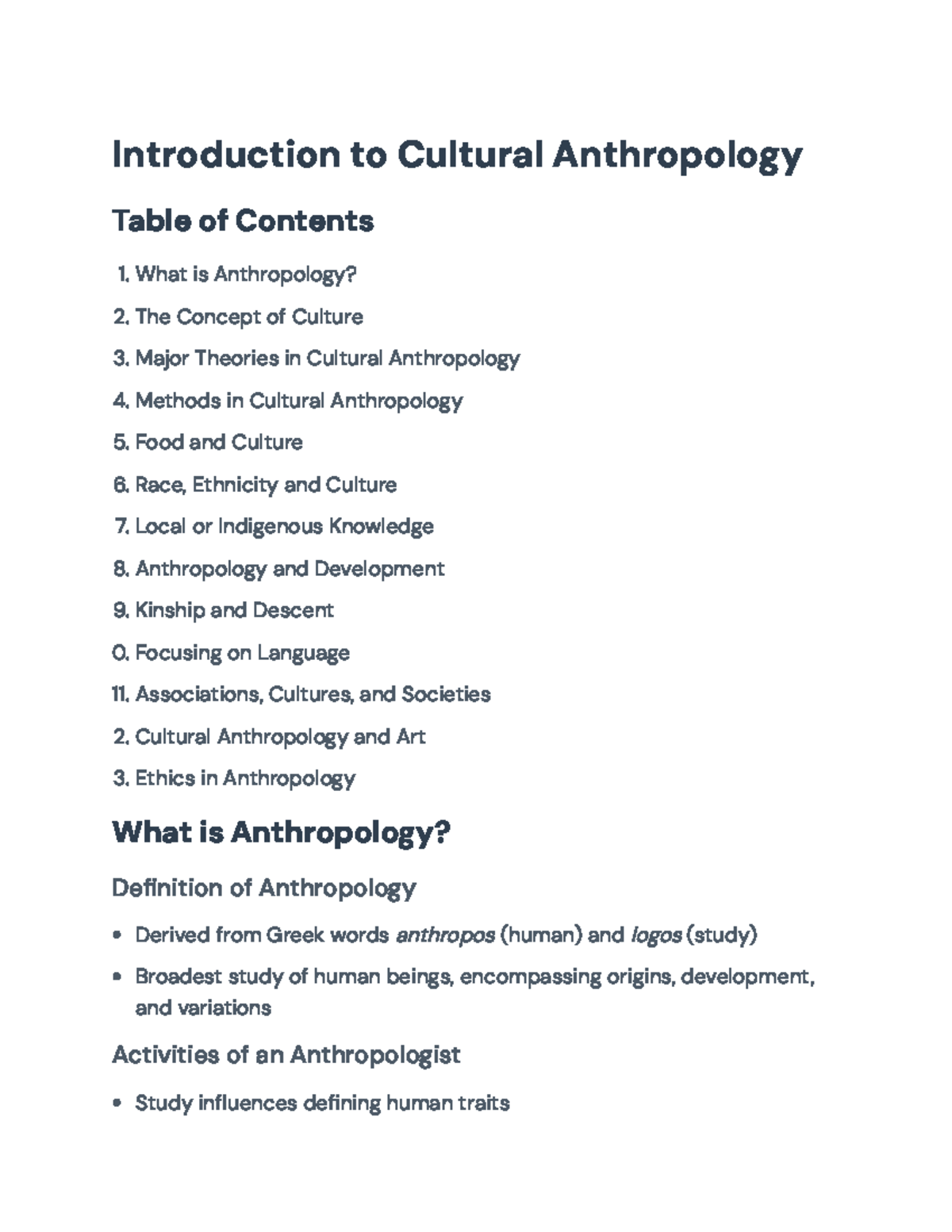 Cultural Anthropology: Comprehensive Insights and Key Concepts ...
