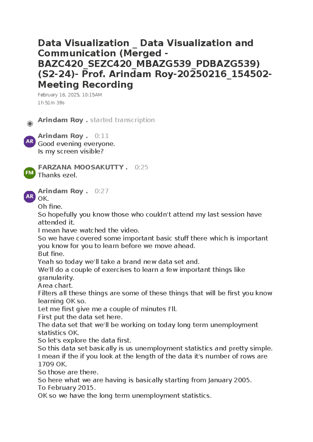 Final Exam Notes on Data Visualization & Communication (BAZC420_SEZC420 ...