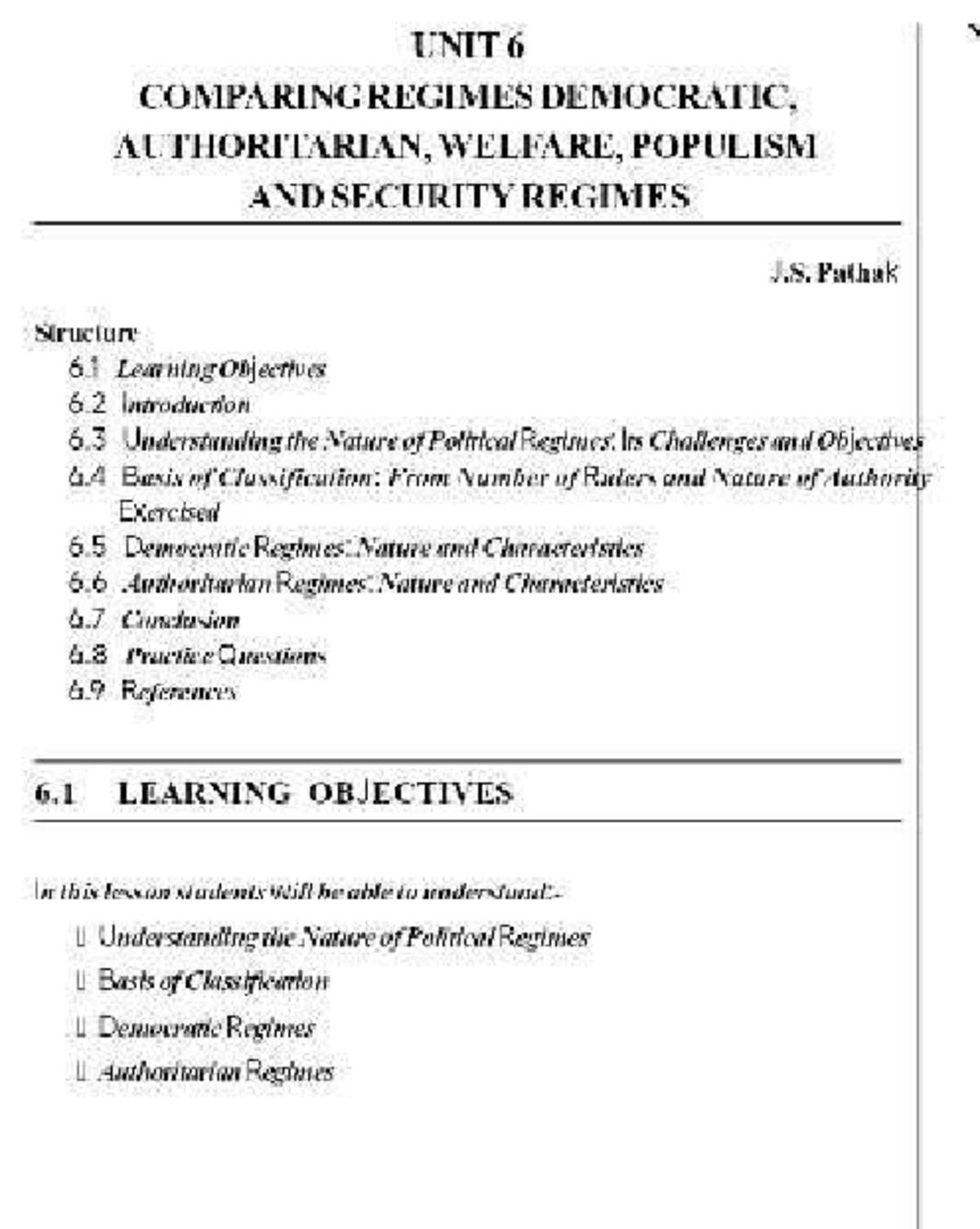 Unit 6: Comparative Analysis of Democratic and Authoritarian Regimes ...