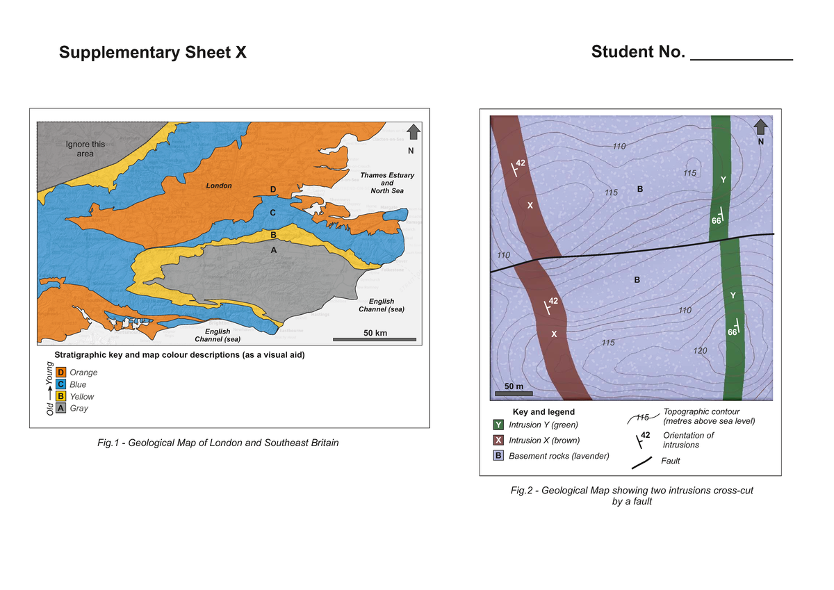 EASC10012 Earth's Evolution Supplementary Sheet with Geological Maps ...