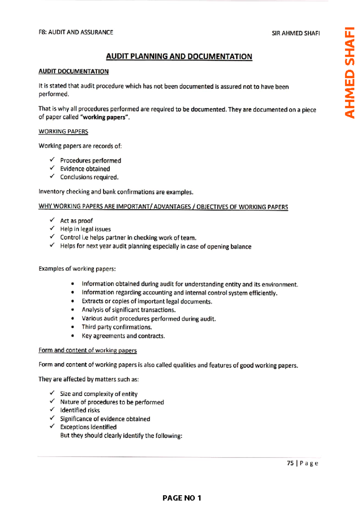 Audit Risk Components in Audit and Assurance (AA) - SEC B Handout - Studocu