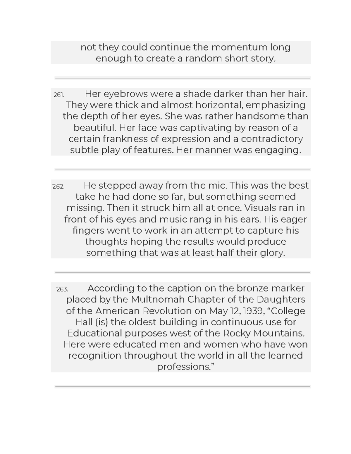 Random Short Story Insights and Descriptions - Studocu