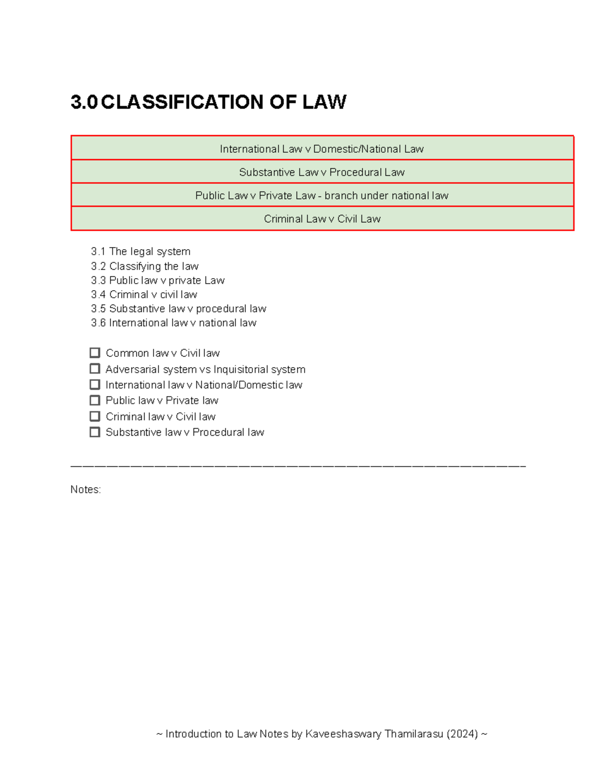 30 Classification of Law-2 240412 104342 - 3 CLASSIFICATION OF LAW ...