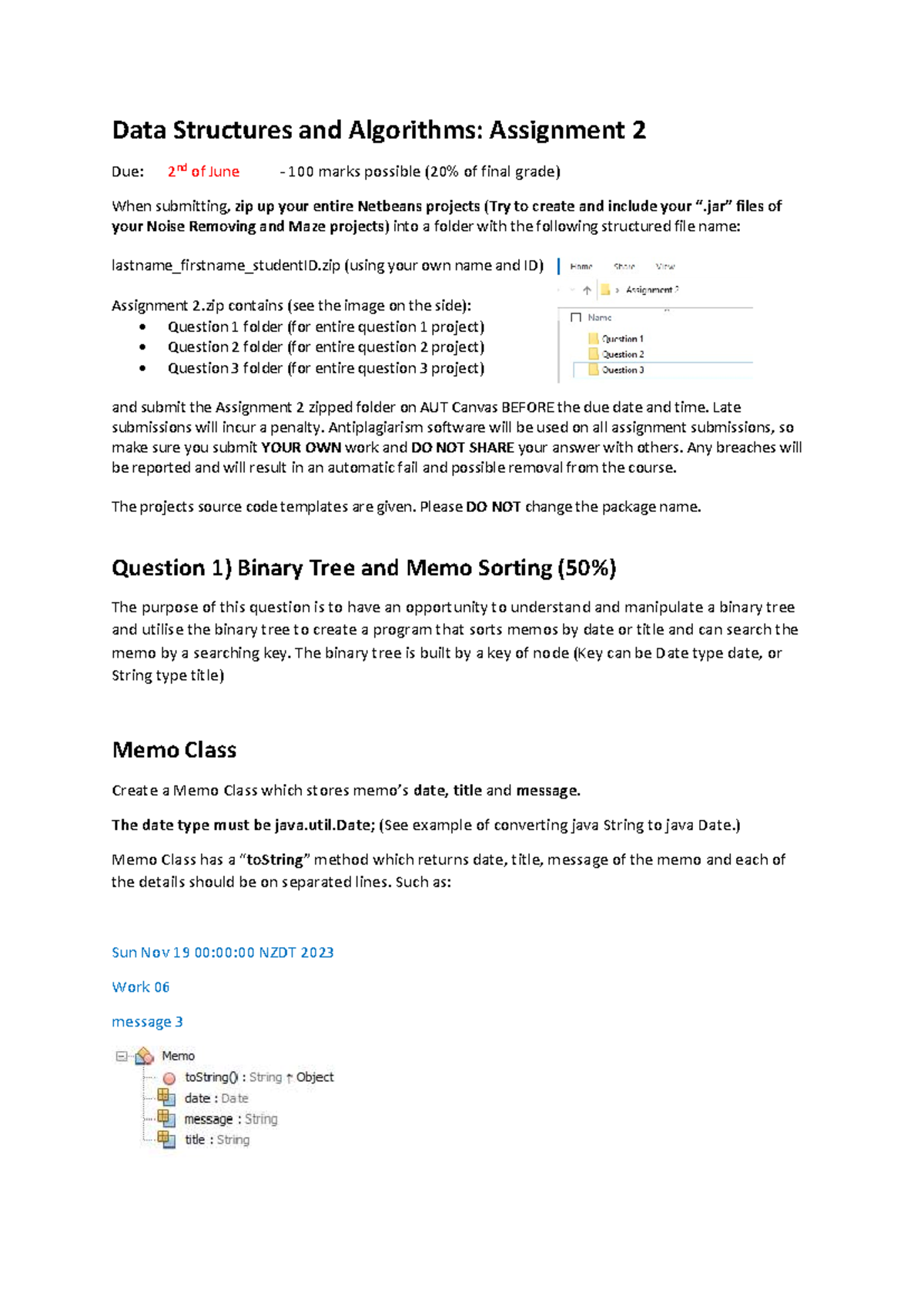 Data Structures and Algorithms: Assignment 2 Overview and Guidelines - Studocu