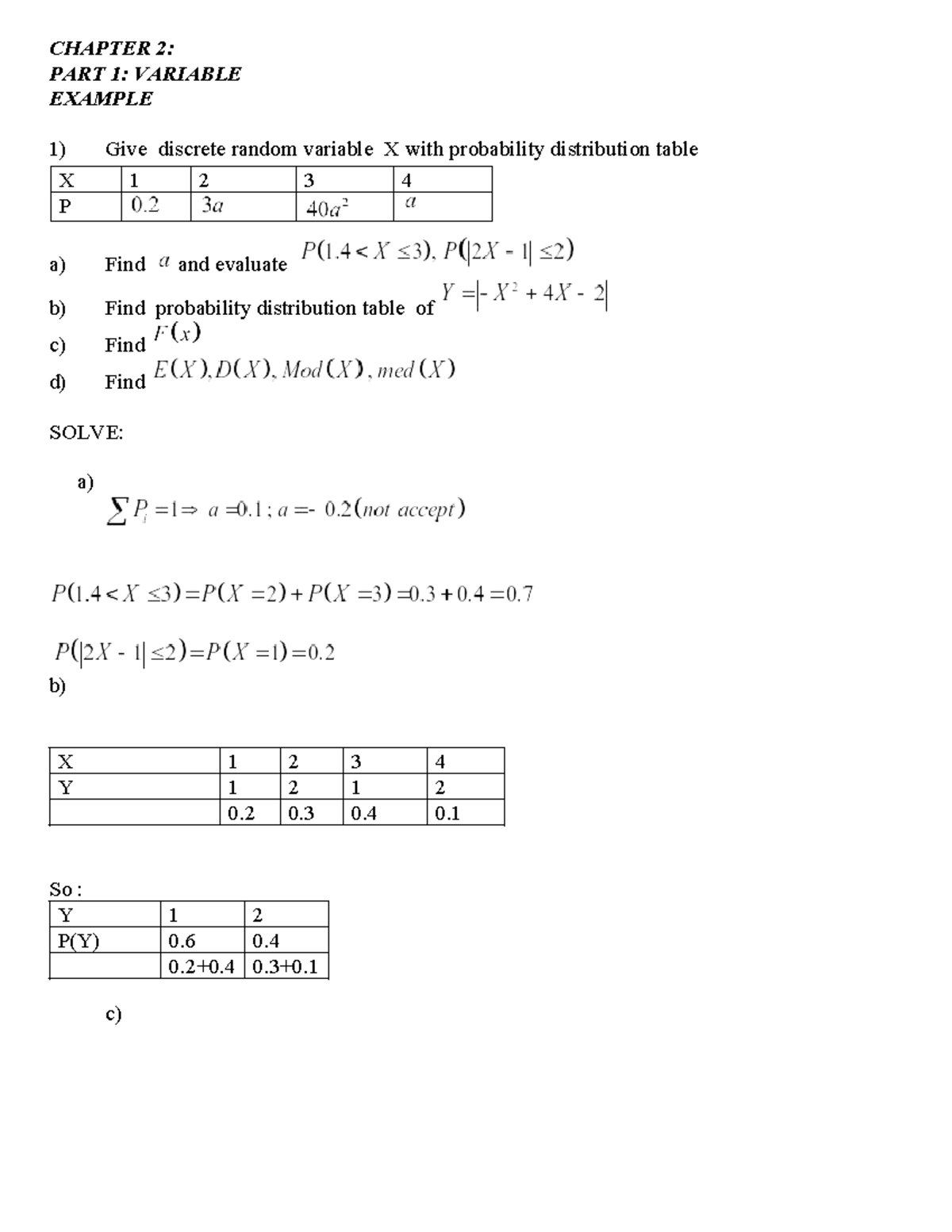 HWC2 - P1 EL - Probability & Statistics Task Solutions - Studocu