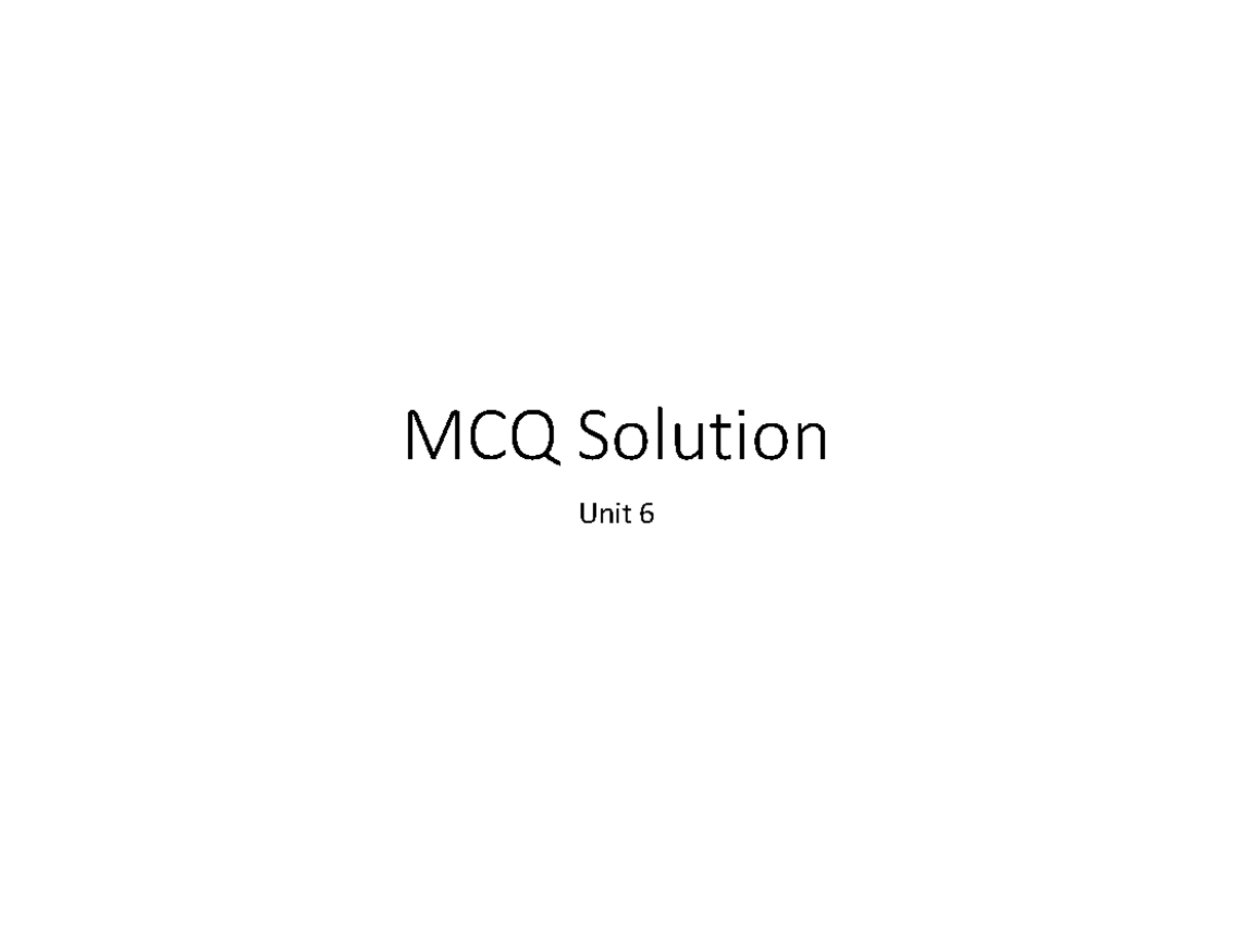 Unit 6 ECE131 MCQ Solutions on Microprocessors and IoT - Studocu