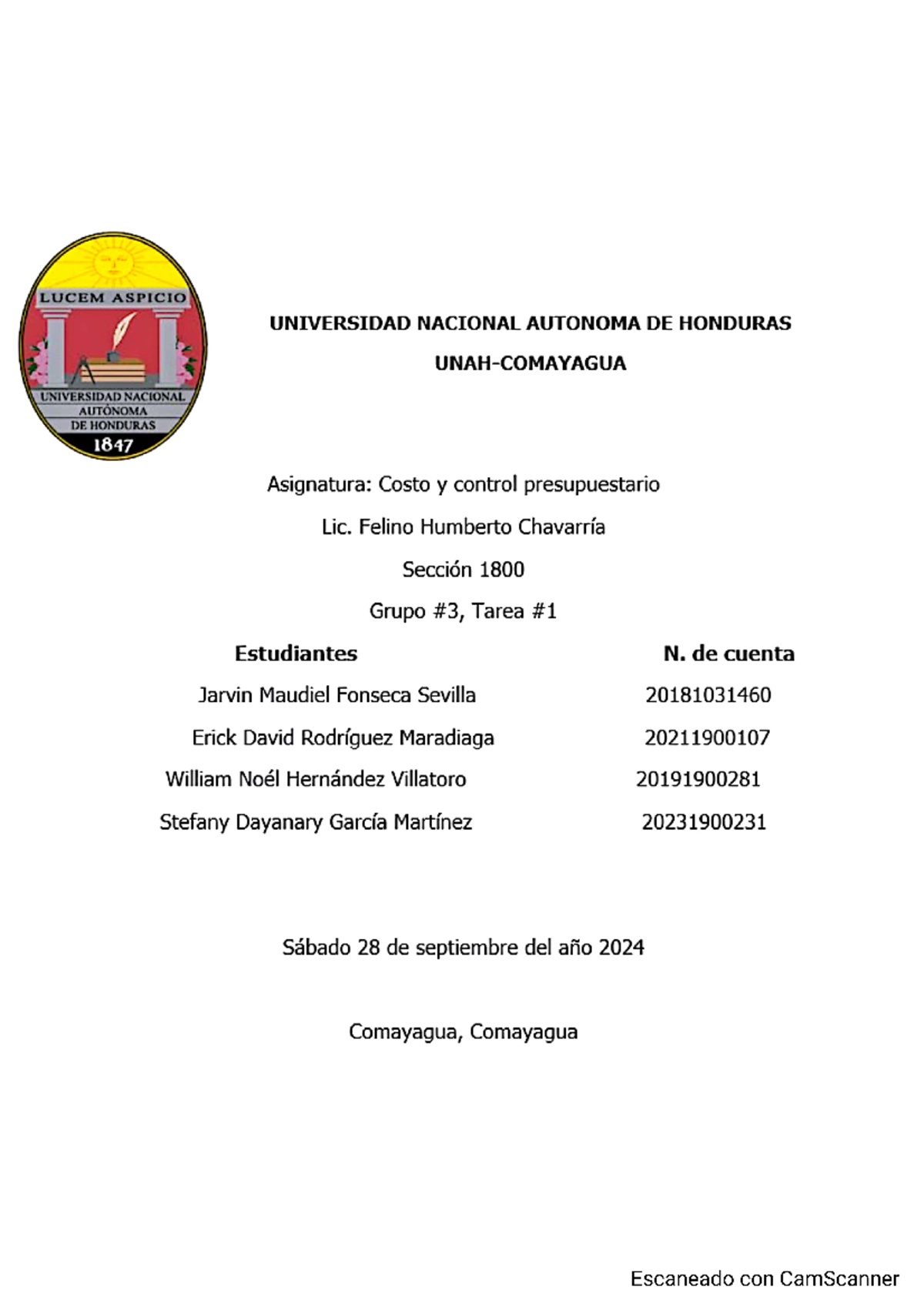 Tarea 1grupo#3 - LUCEM ASPICIO UNIVERSIDAD NACIONAL AUTONOMA DE ...