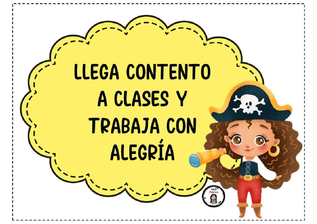 Reglas de la clase - piratas - LLEGA CONTENTO A CLASES Y TRABAJA CON ...