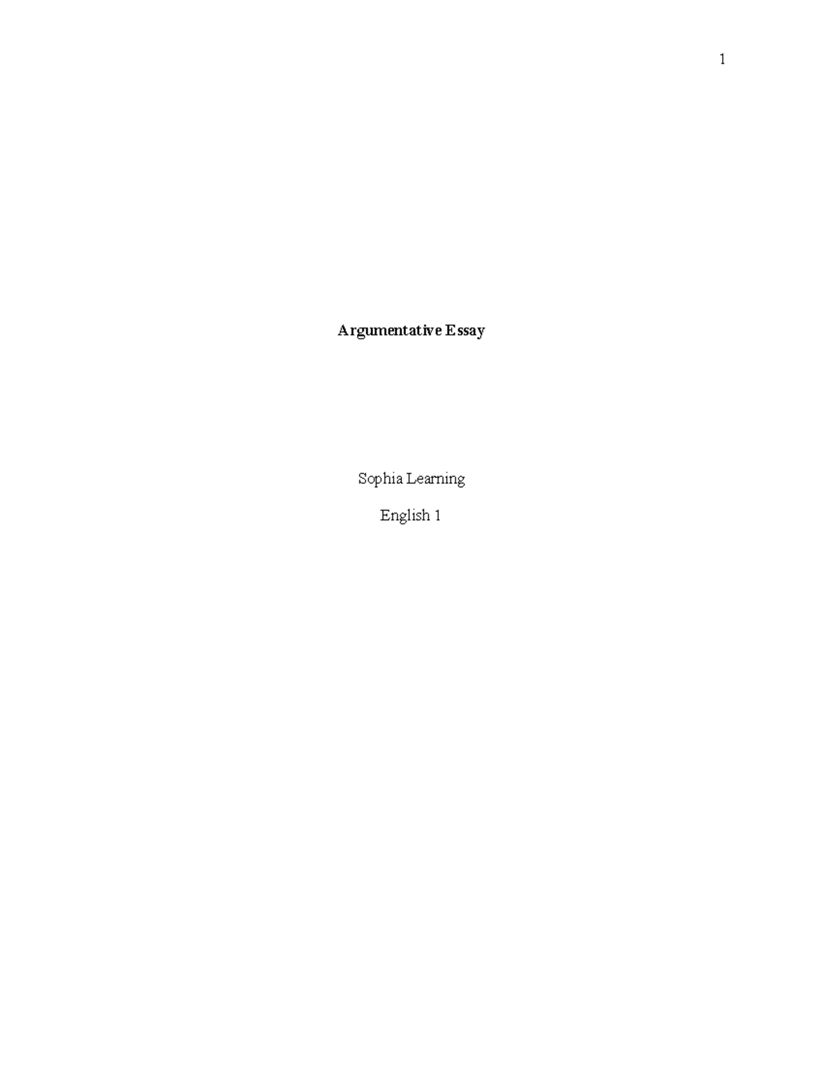 Argumentative Essay: The Future of Work & Automation (ENG 1) - Studocu