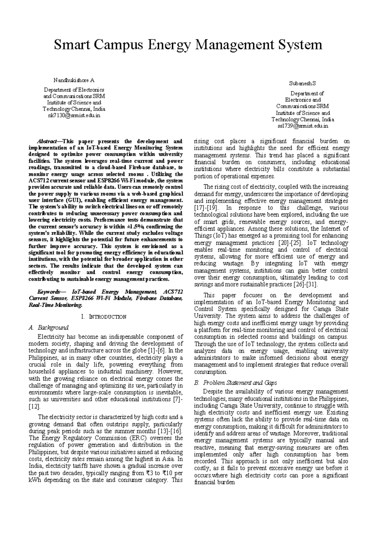 Smart Campus Energy Management System: A Case Study at CSU - Studocu