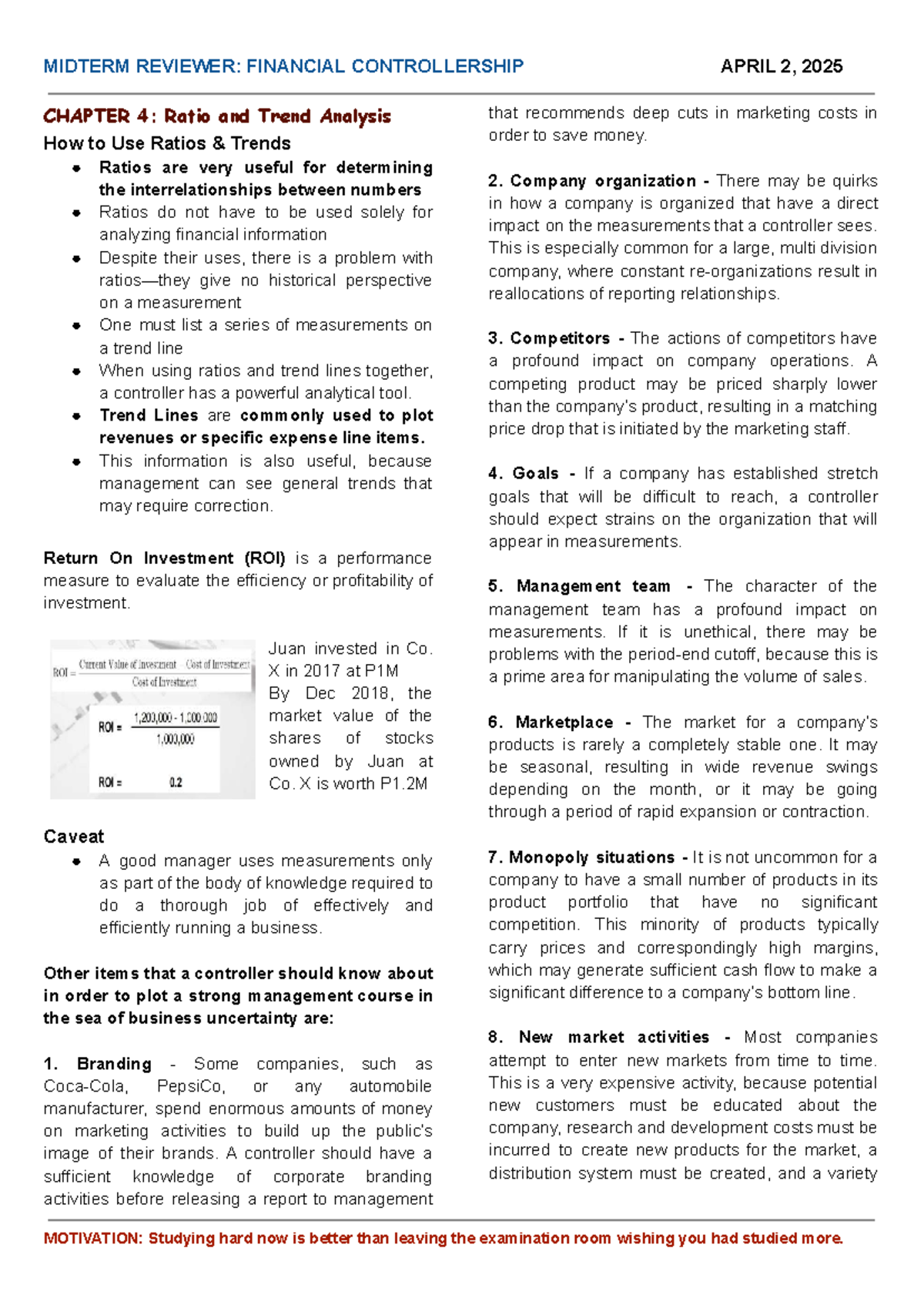 Copy of Financial Controllership - CHAPTER 4: Ratio and Trend Analysis ...