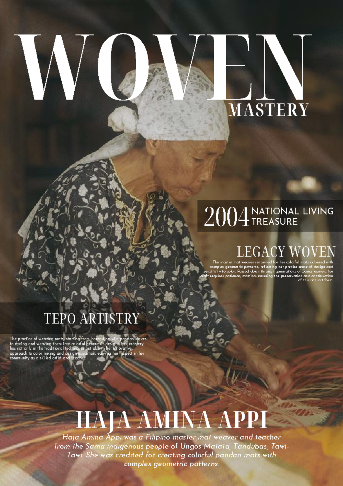 WOVEN MASTERY: Haja Amina Appi's Legacy in Mat Weaving - Studocu