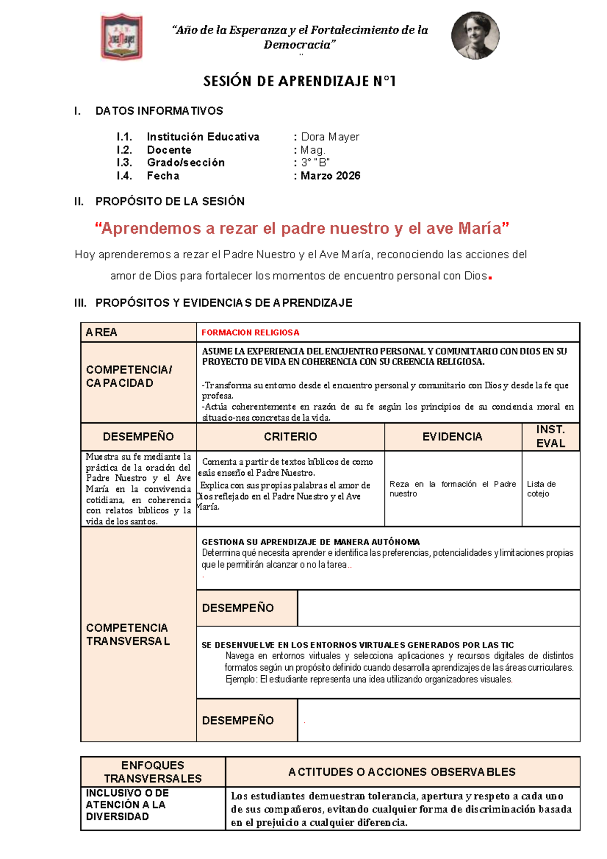 Formación Religiosa 3er Grado: Aprendiendo a Rezar en 2026 - Studocu