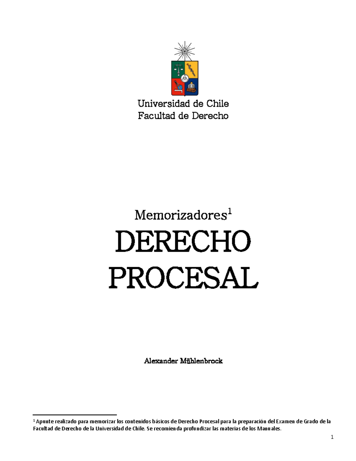 Memorizador Procesal - Universidad de Chile Facultad de Derecho ...