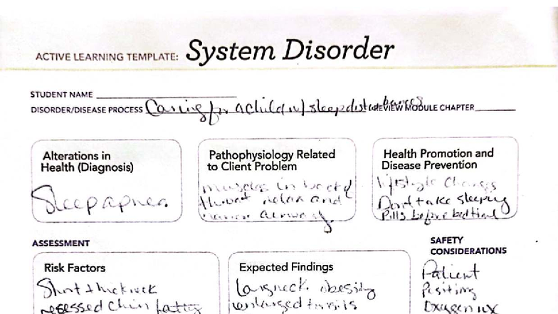 ACTIVE LEARNING TEMPLATE: System Disorder - Pediatric Care - Studocu