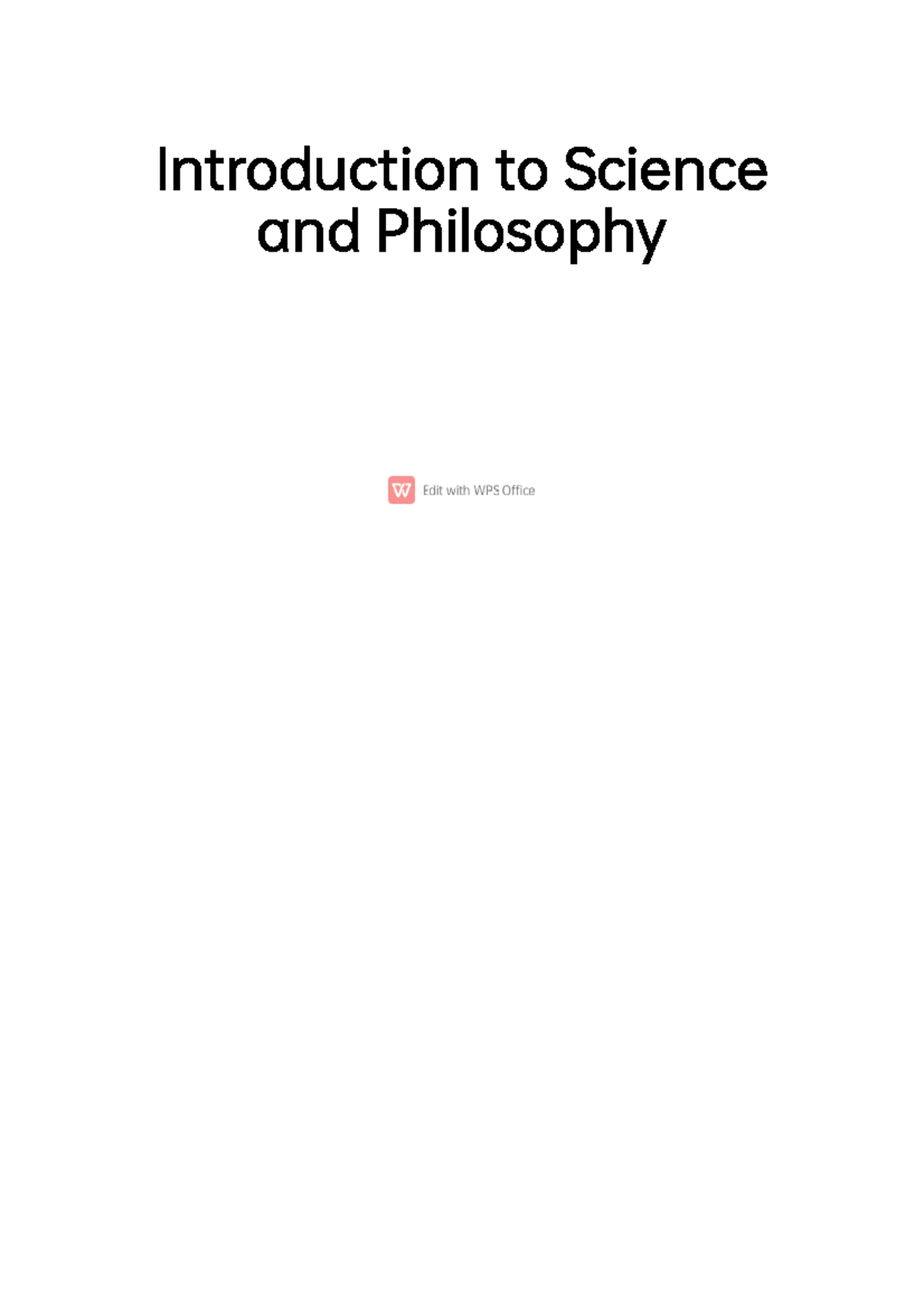 TFN-2 - Introduction to Science and Philosophy Overview Presentation ...