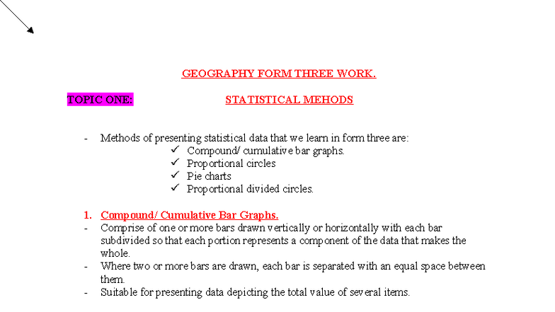 Geography Form 3: Statistical Methods & External Landforming Processes ...