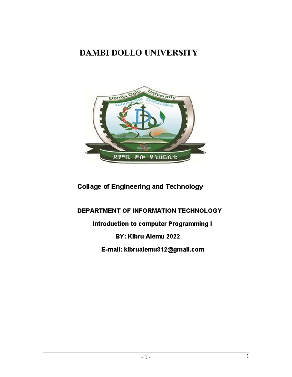 IT 101: Introduction to Computer Programming I - Chapter 2 Basics of Programming - Studocu