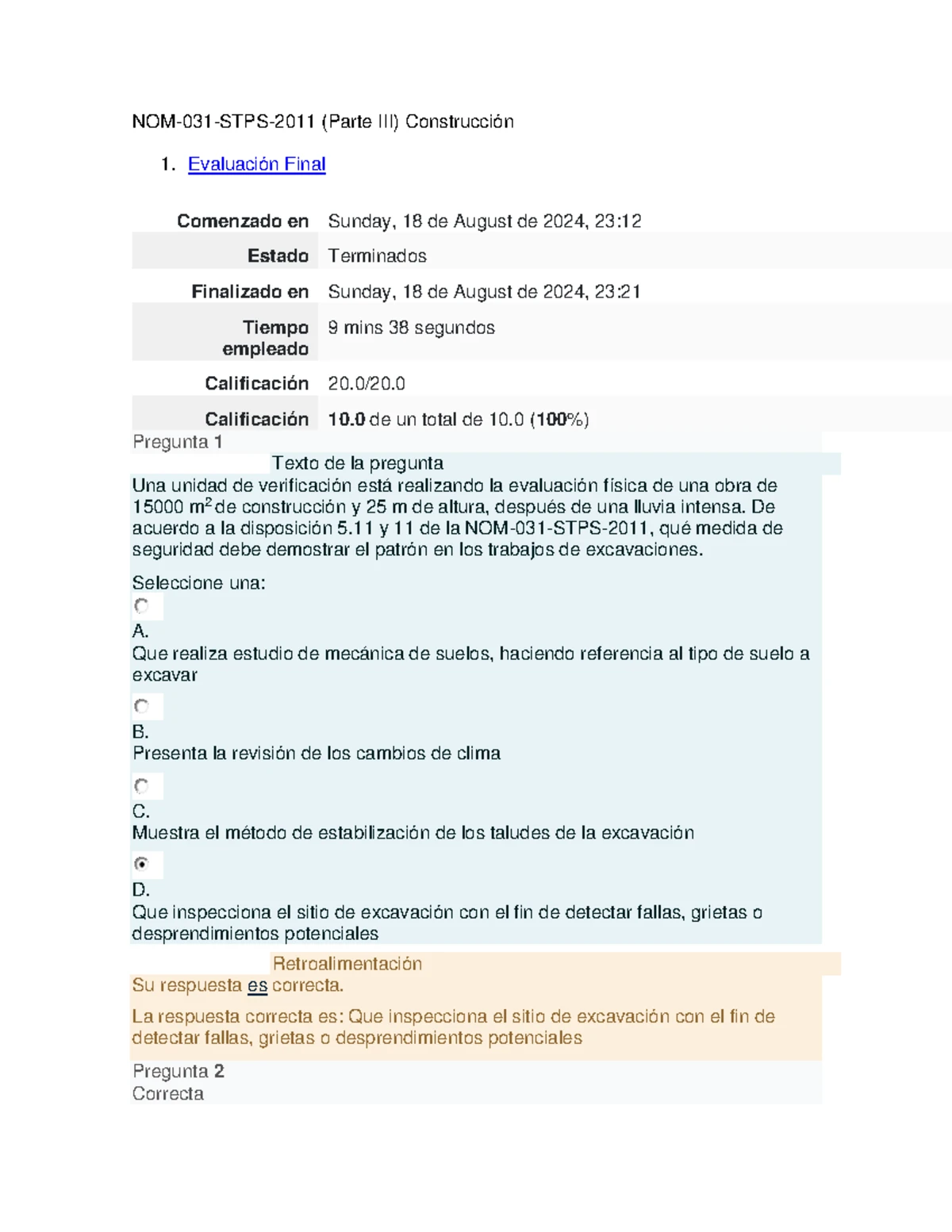 Estandar de Seguridad en Excavaciones - Anexo 9-M-SSTA-01 - Studocu