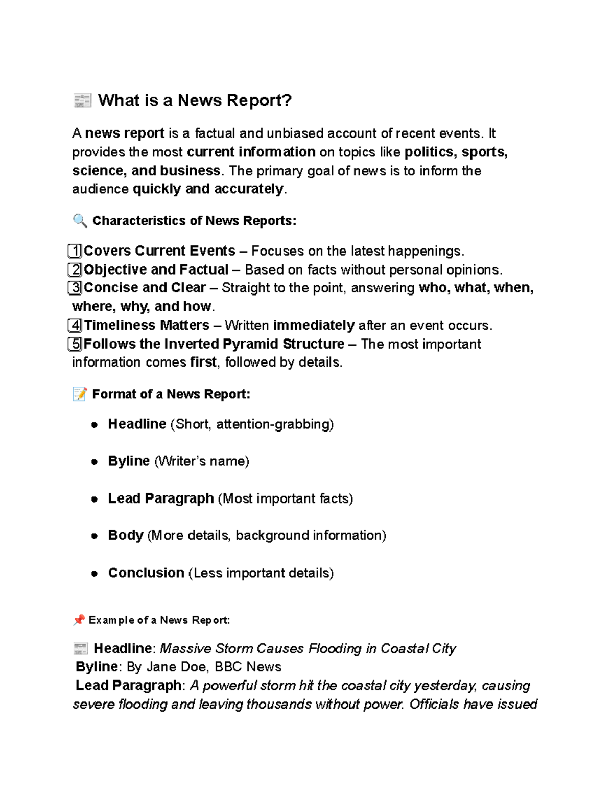 News report vs article: Understanding the key differences - Studocu