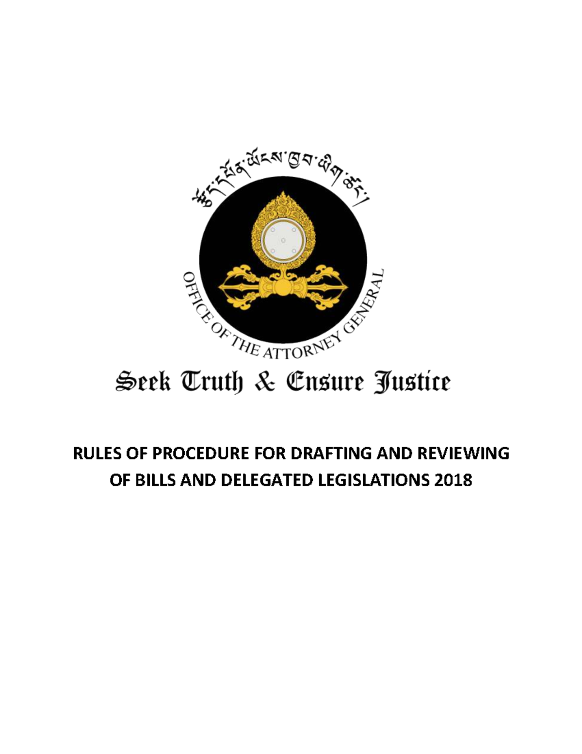 Rules of Procedure for Drafting & Reviewing Bills & Delegated ...