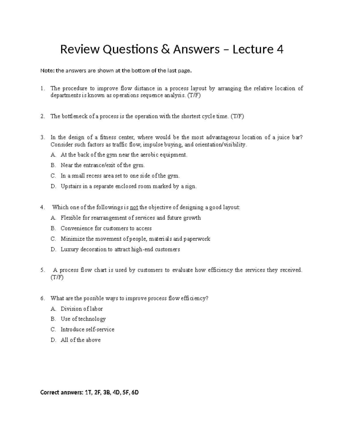 Review Questions Answers - Lecture 4 - Review Questions & Answers ...