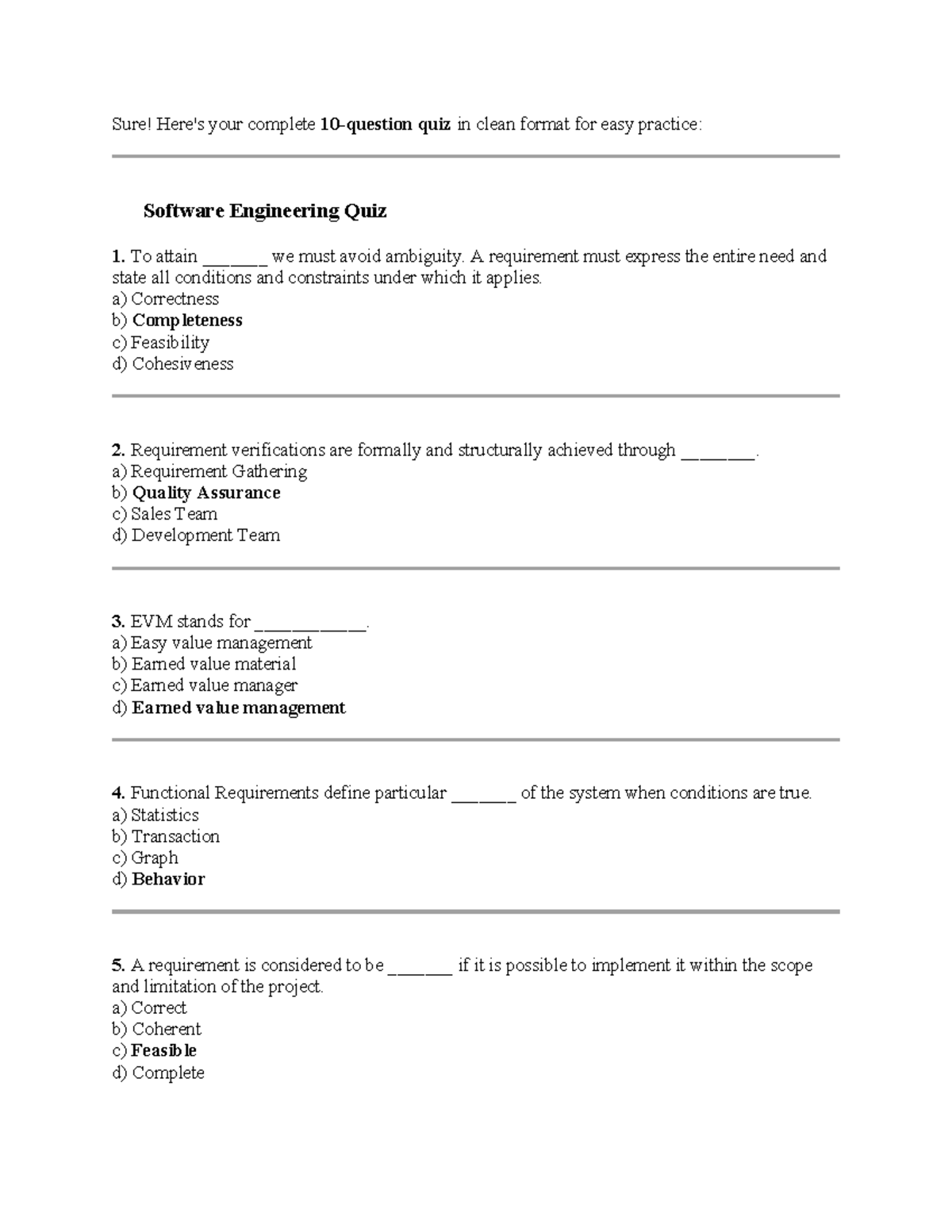 CS611 Quiz 3 - Complete Software Engineering Practice Questions - Studocu