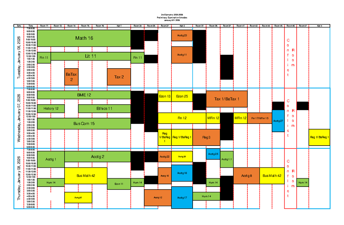 2nd Semester Preliminary Exam Schedule January 2026 - Studocu