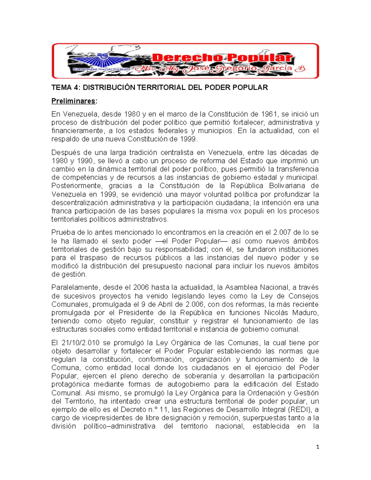 DP TEMA 4: Distribución Territorial del Poder Popular en Venezuela ...