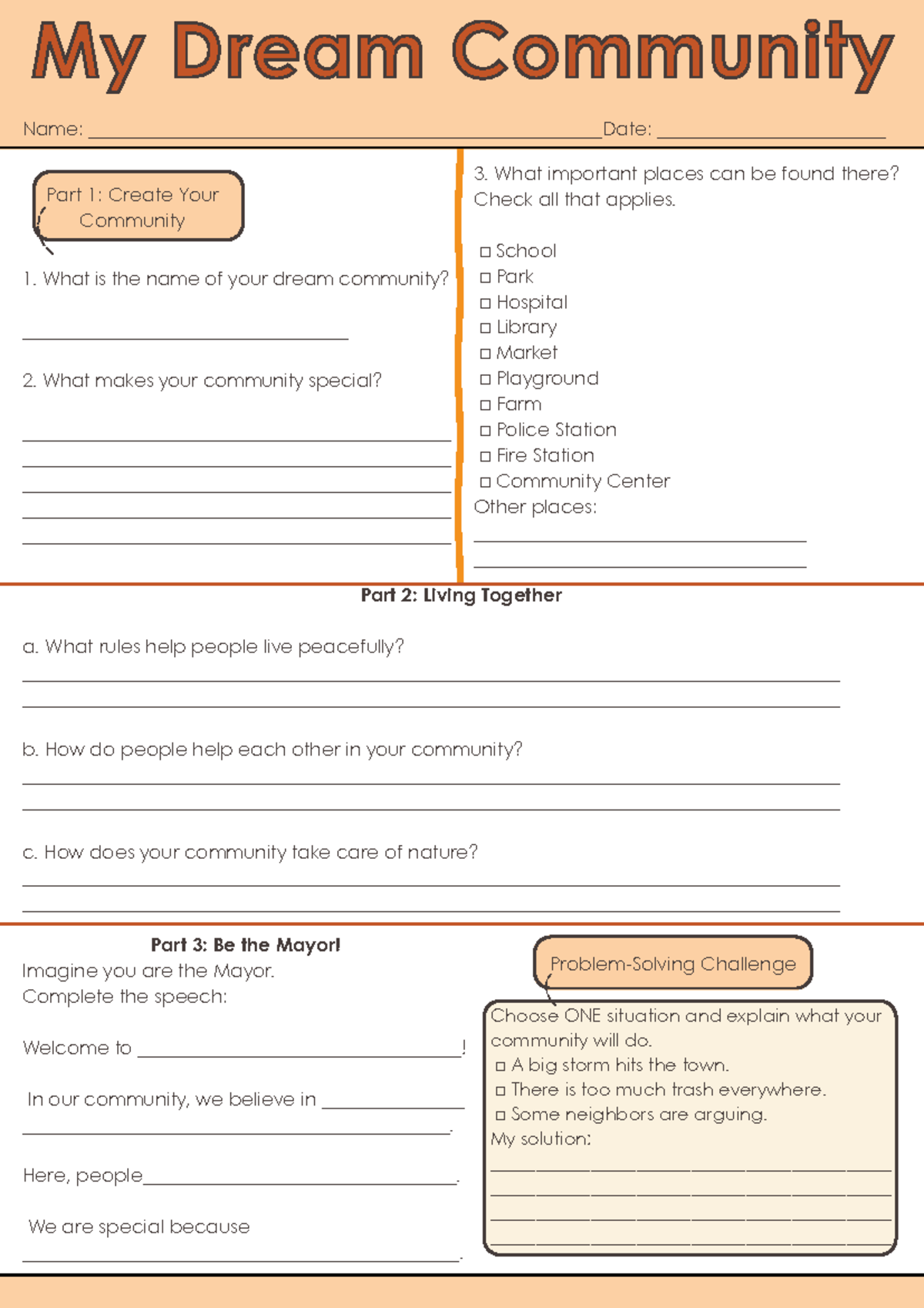 GMRC-Q4-L3-Performance Task: Designing My Dream Community - Studocu