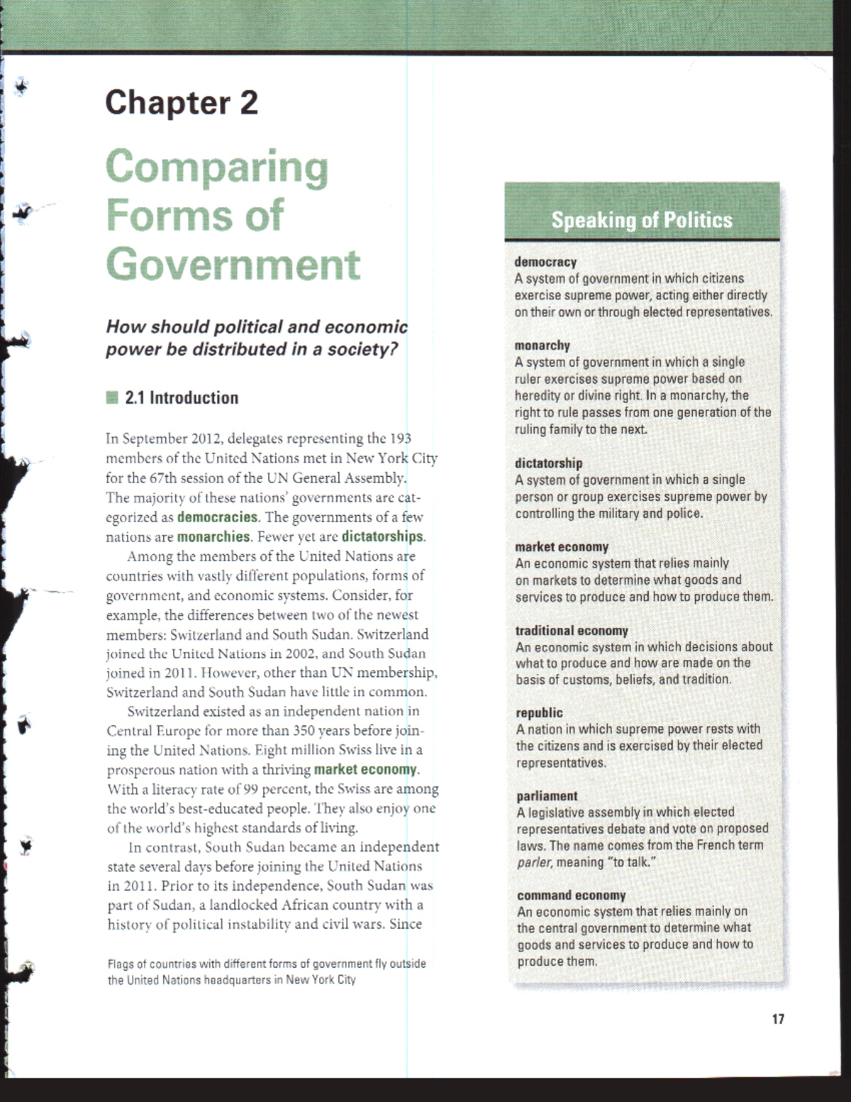Chapter 2 Comparing Forms of Government - Chapter 2 Comparing Forms of ...