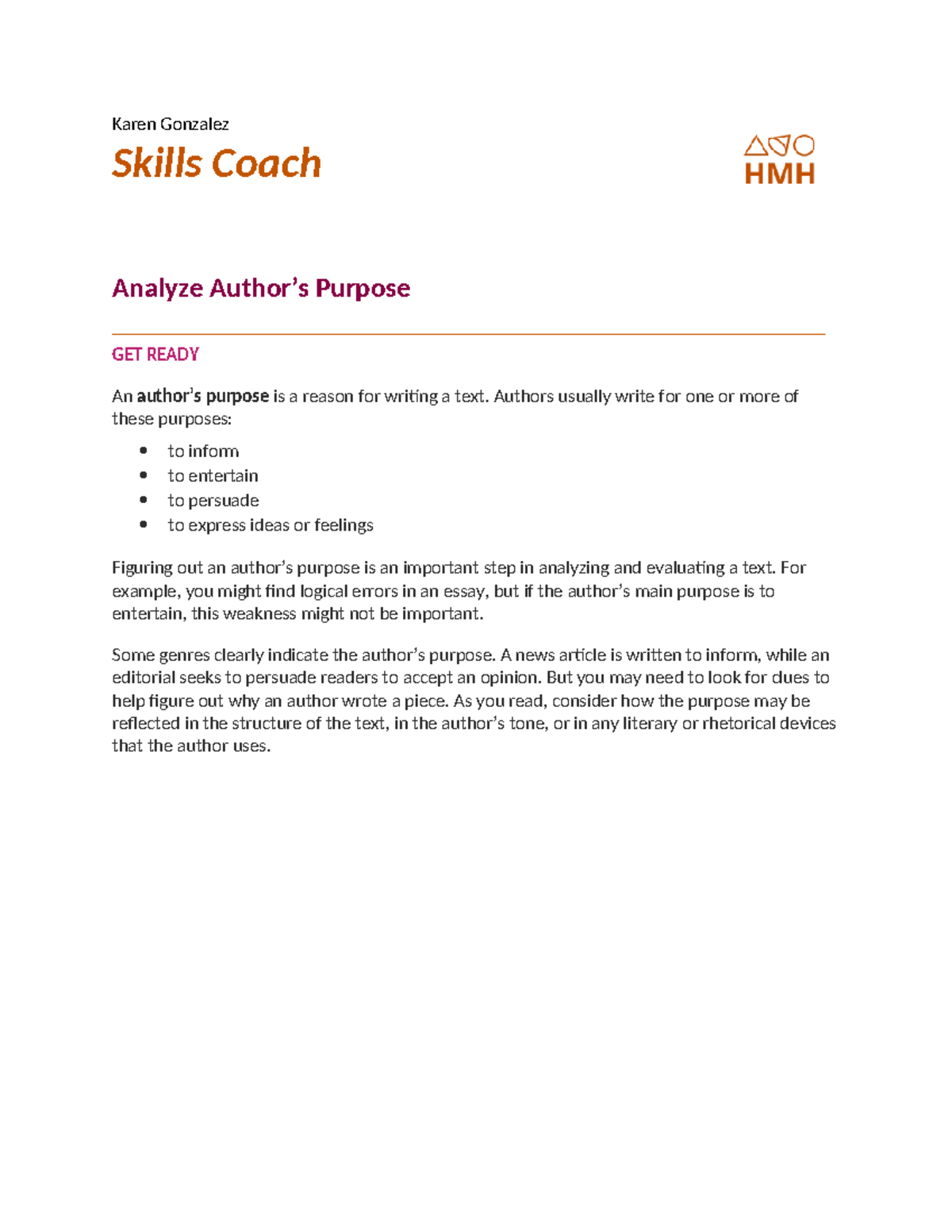 Analyzing Author's Purpose: Techniques & Tips for Success - Studocu