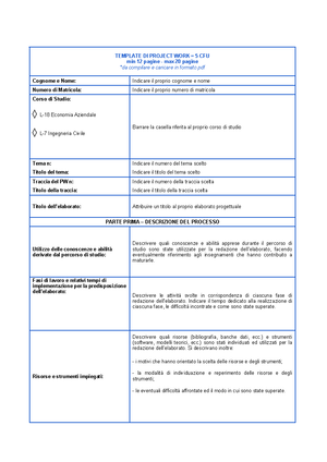 Project Work - Unipegaso - Studocu