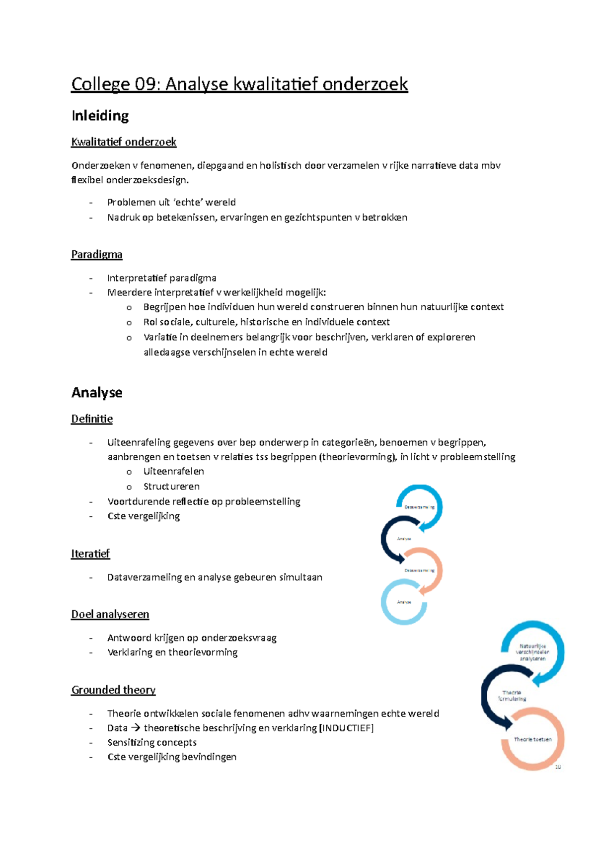 College 09 - College 09: Analyse kwalitatief onderzoek Inleiding ...